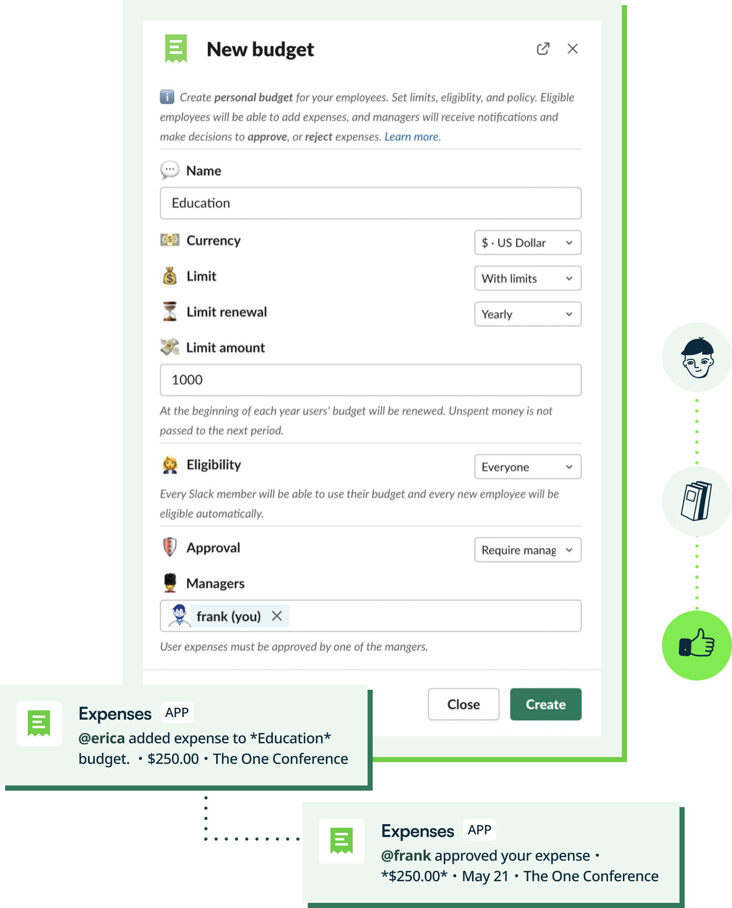 Expenses for Slack · Track employee budgets & expenses directly inside ...